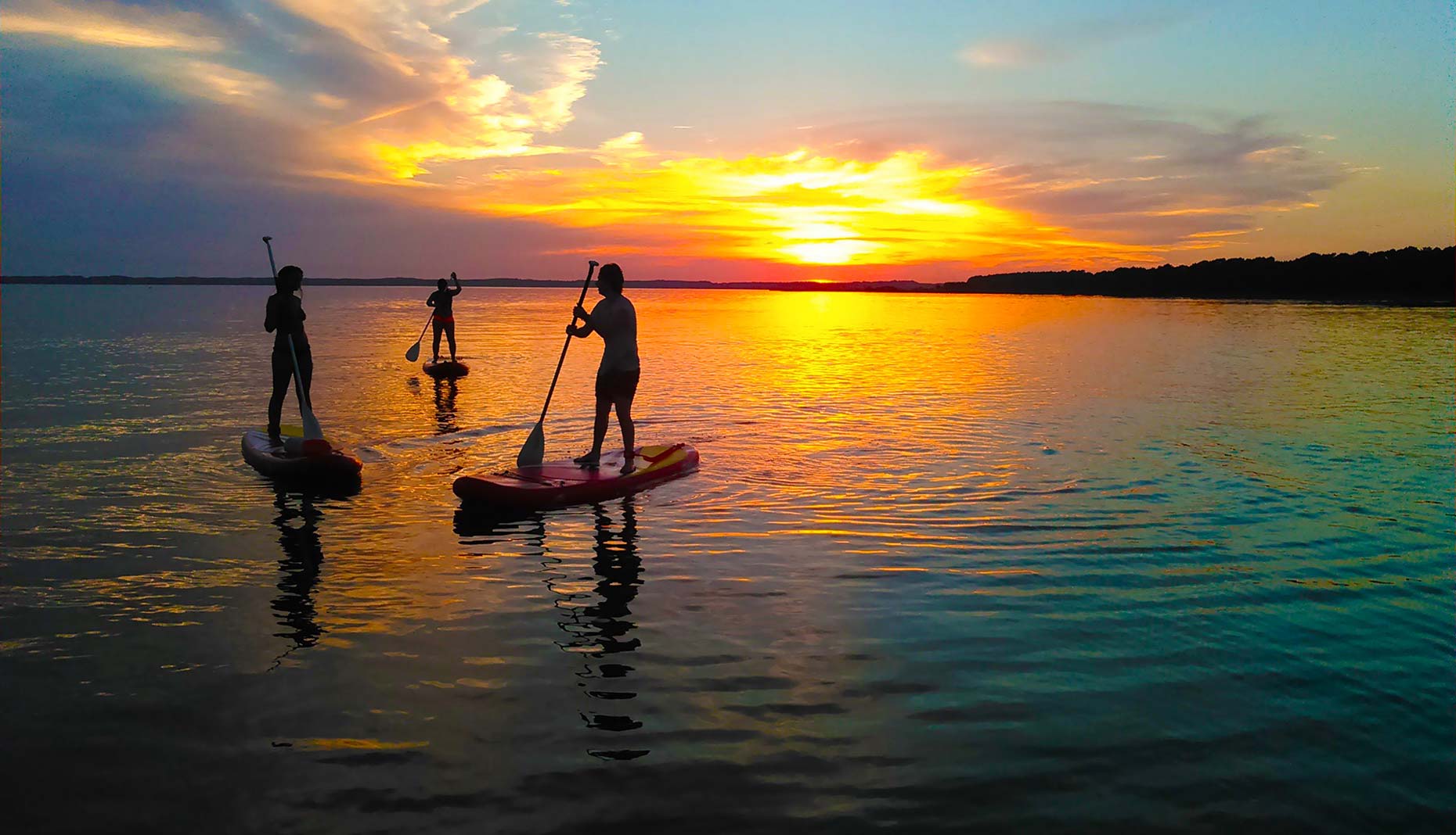 Polo en stand-up paddle sur le lac de Sanguinet | Yak'Ocean